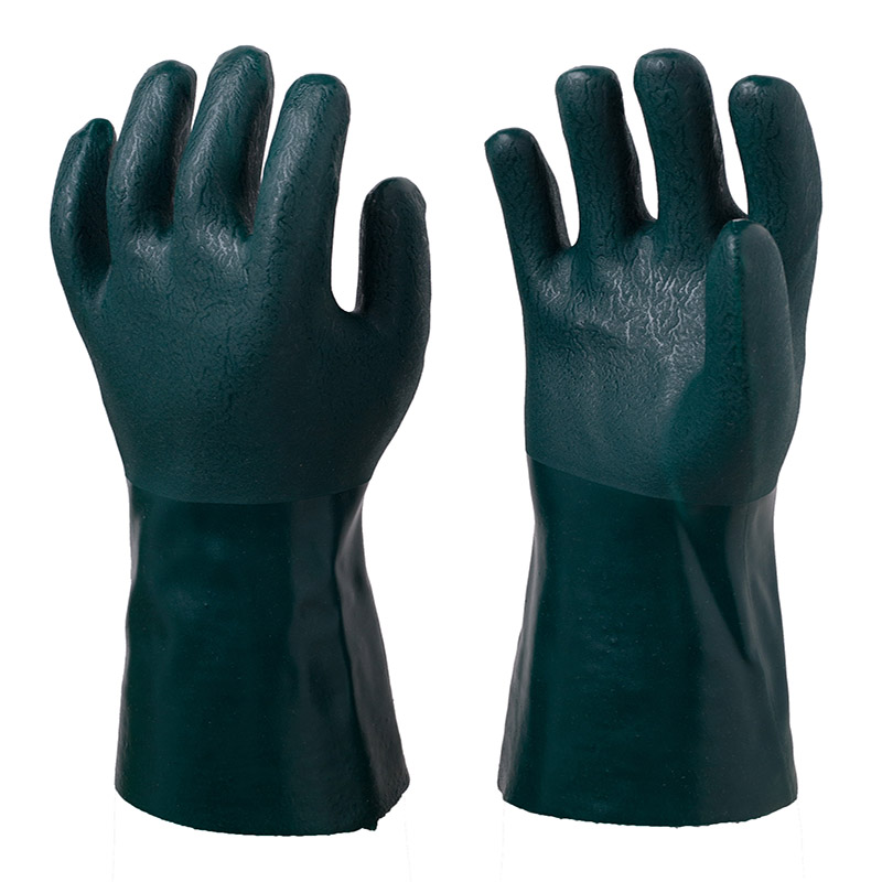 Green PVC Coated Gloves Sandy Finish price_inquiry_supplier-Shandong ...